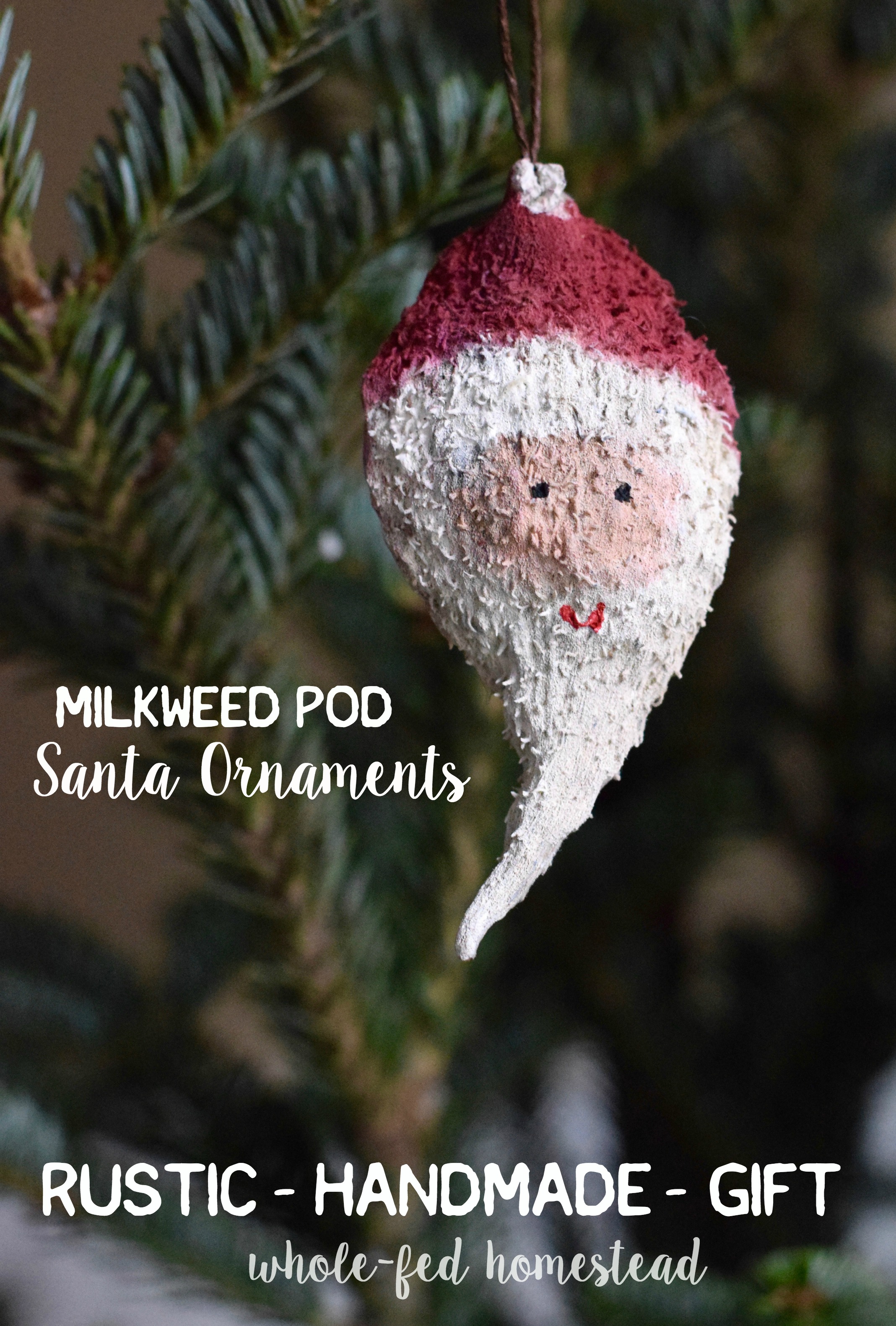 milkweed-pod-santa-ornaments-3 - Whole-Fed Homestead